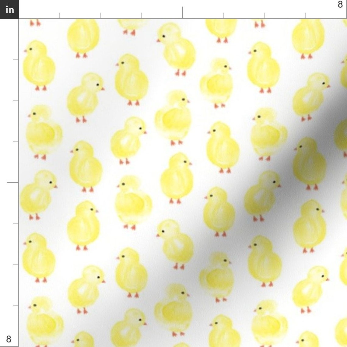 Baby Chicks Fabric Watercolor Chicks by Littlearrowdesign - Etsy