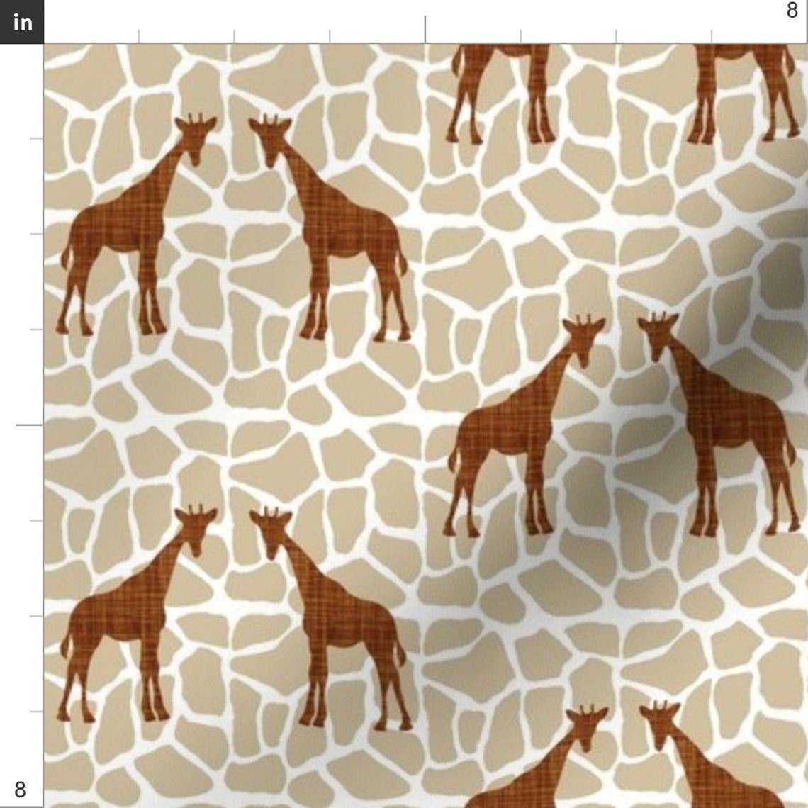 Giraffe Animal Print Fabric Giraffe on Giraffe by - Etsy