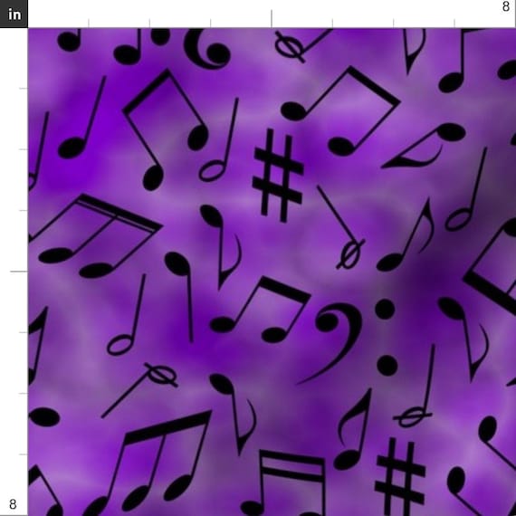 Purple Music Notes Background