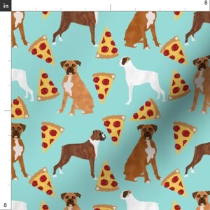 Pizza Boxer Fabric Boxer Dog Pizza Cute Boxers by Petfriendly Boxer ...