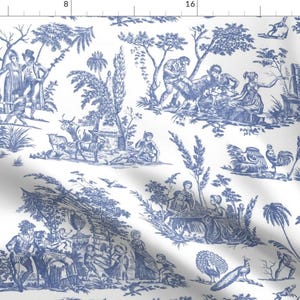 Traditional Toile Upholstery Fabric- Toile by Peacoquettedesigns ...