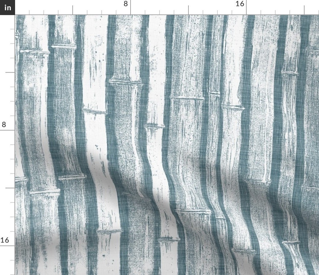Blue Bamboo Fabric Bamboo by Chicca_besso White Blue Gray Neutral Linen ...