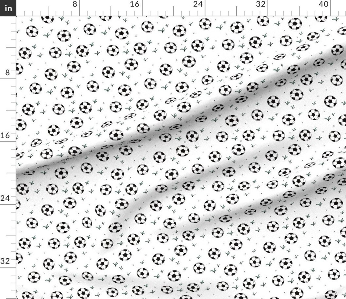 Summer Soccer Sports Fabric Soccer Ball Fun Sports by - Etsy