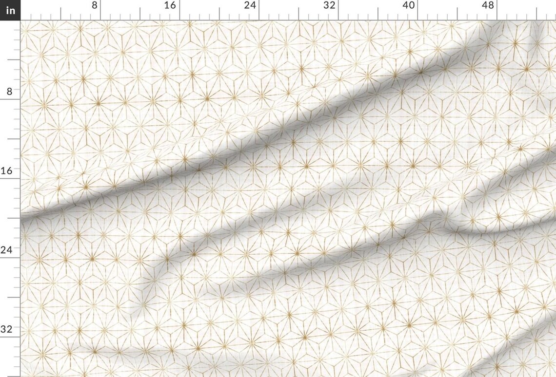 Geometric Fabric - Gold Star by Crystal Walen - Geometric Abstract ...