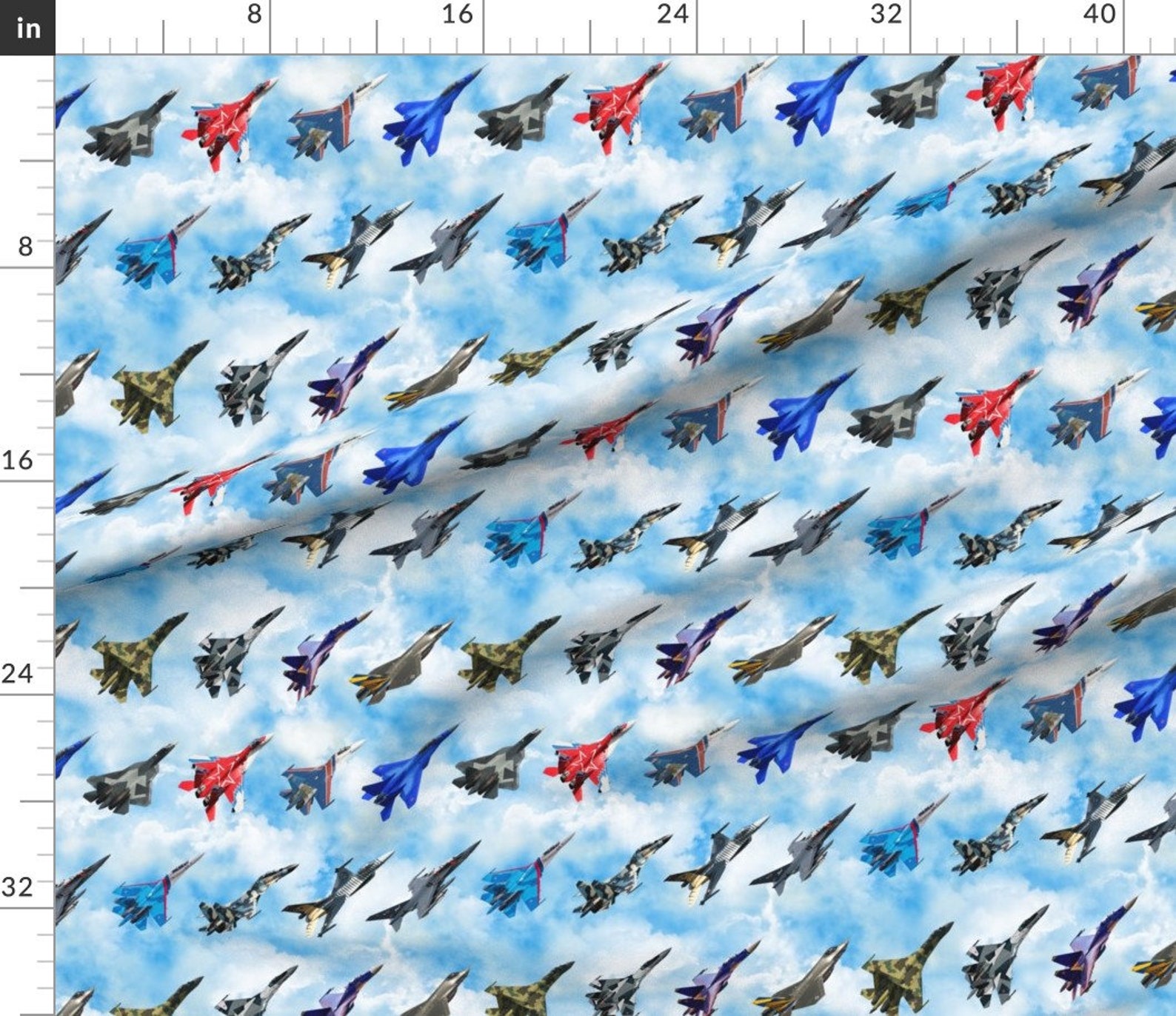 Airplane Fabric Fighter Jet Above by Axeleon Plane Flight | Etsy