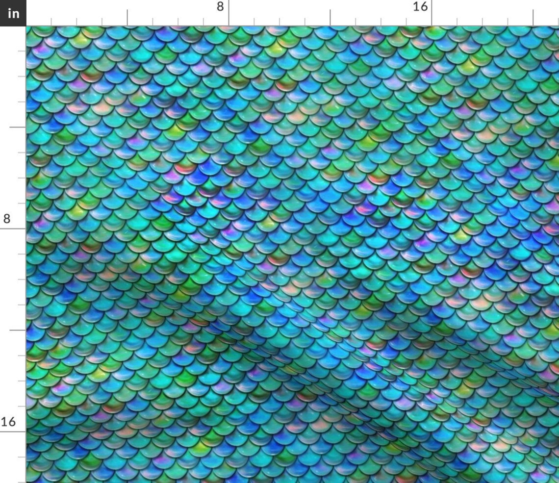 Fish Scales Fabric Mermaid Scales by Elladorine Fish - Etsy