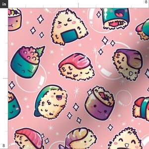 Sushi Fabric Sushi Sparkles by Electrogiraffe Sushi Kawaii Japanese ...