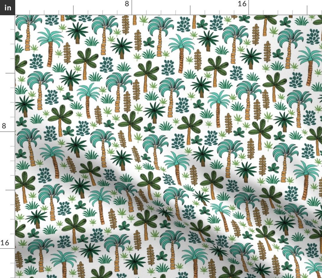 Palms // Tree Tropical Print Fabric by Andrea Lauren Tropical Summer ...