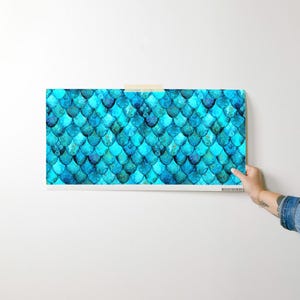 Mermaid Scales Wallpaper - Aqua Turquoise Mermaid Scales by Su G ...