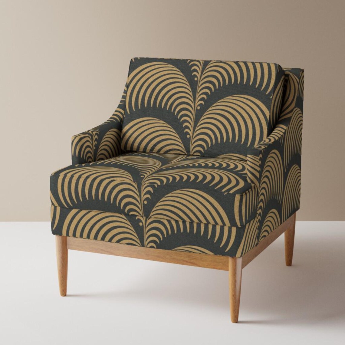 Art Deco Palm Upholstery Fabric- Palm Art Deco by Pippa_shaw - Bold ...