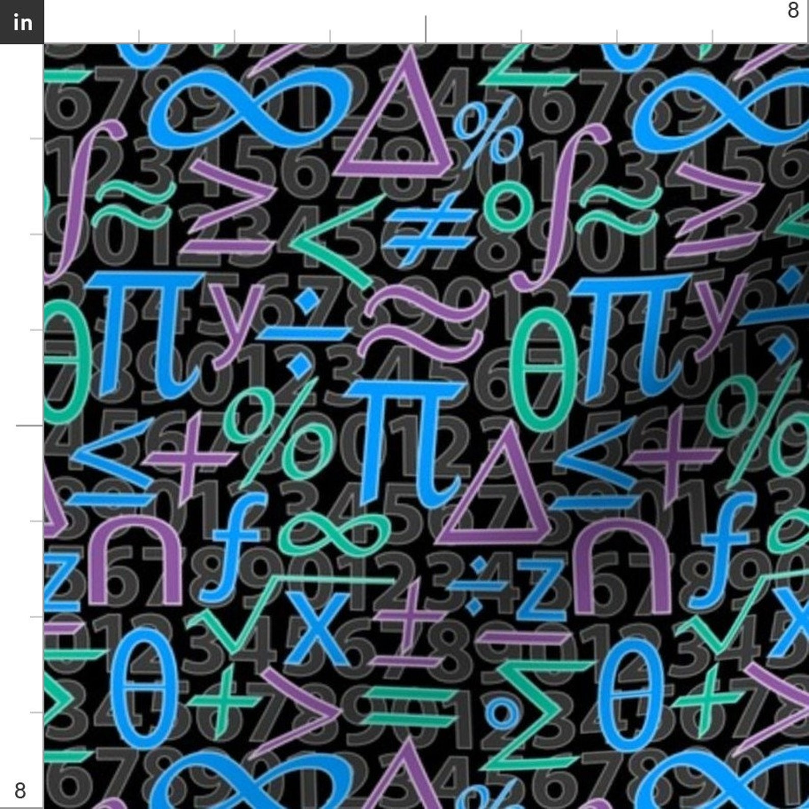 Math Fabric Math Symbols dk by Jjtrends Math Class - Etsy