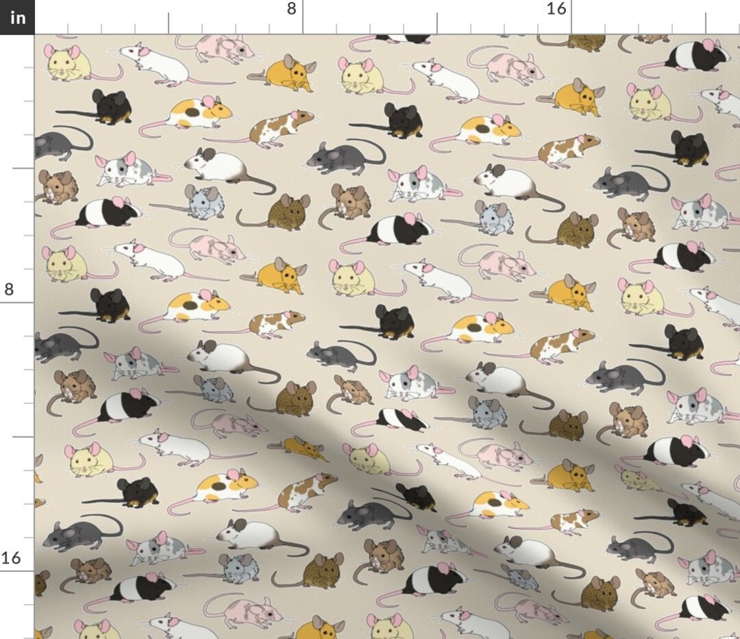 Pet Mice Fabric Mouse Beige by Butterflybottom Fancy Mouse Small Scale ...