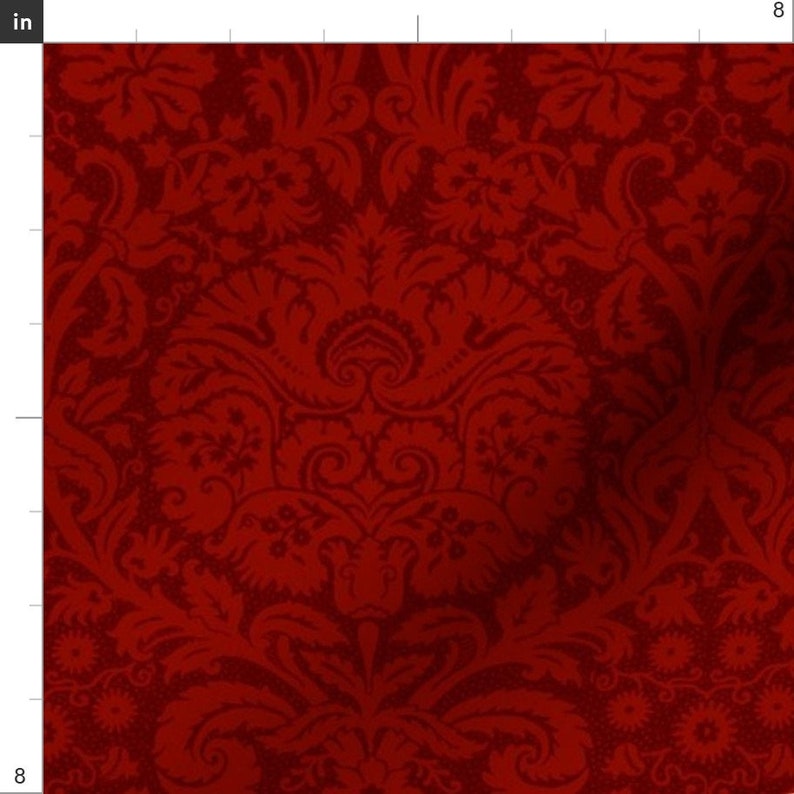 Damask Fabric Rococo Serpentine 1f by Muhlenkott Victorian - Etsy