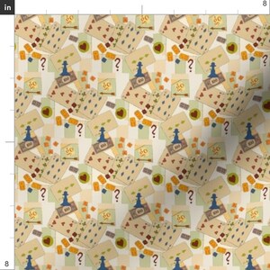 Board Games Fabric Go by Linsart Playing Cards Board Games Dominoes ...