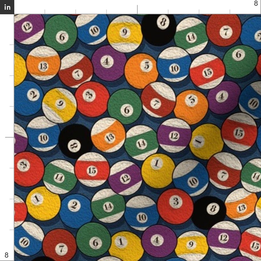 Billiard Balls Fabric billiard Bowls by Leventetladiscorde - Etsy