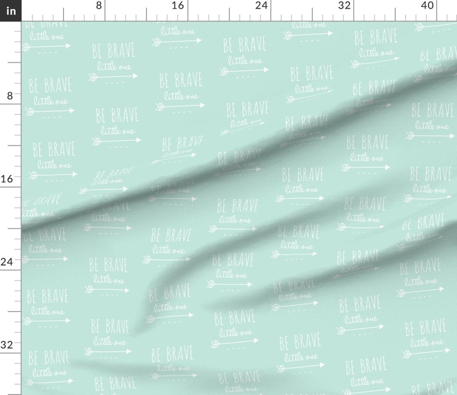 Blue Brave Fabric Be Brave Little One Arrow Mint and White - Etsy