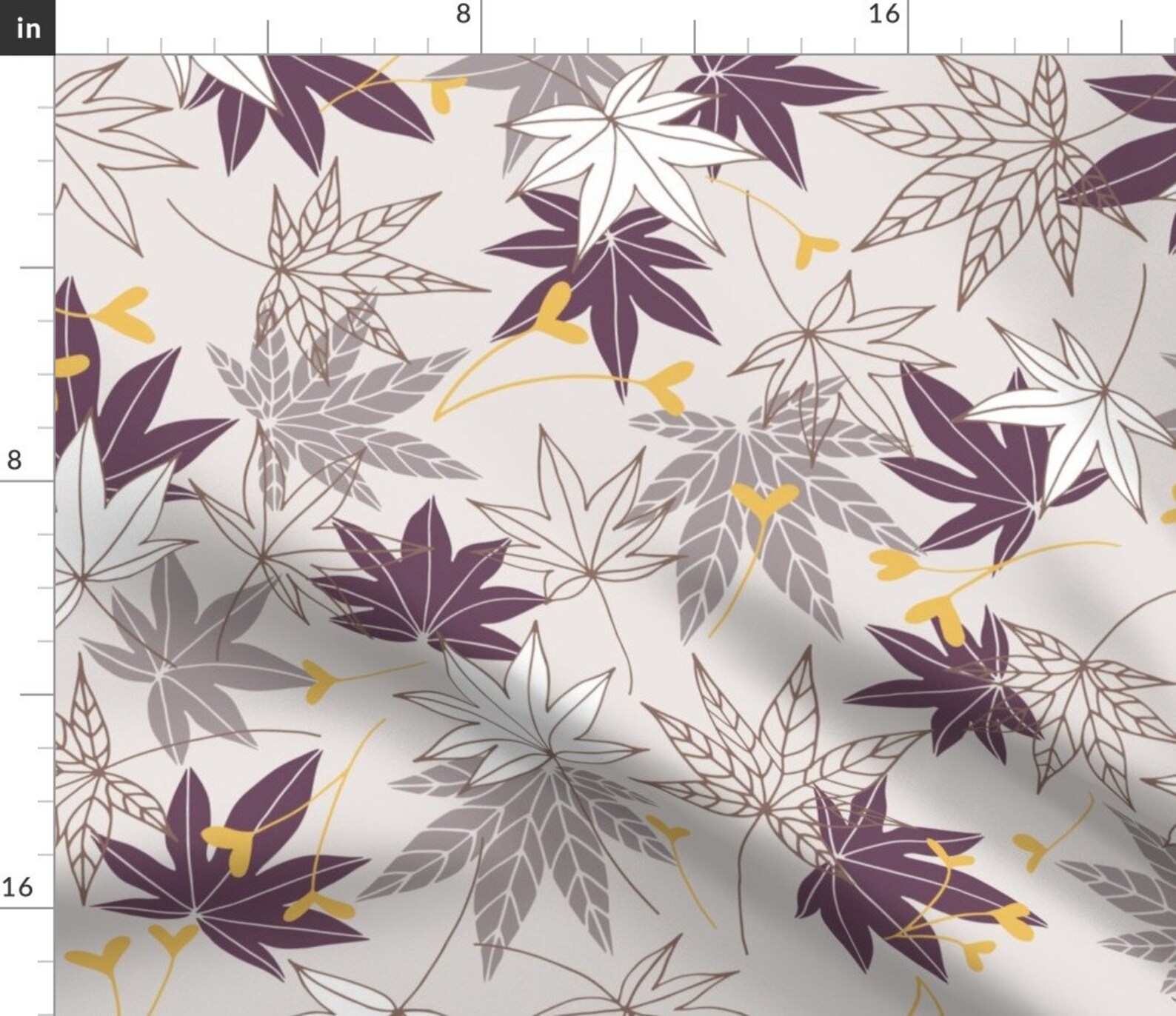 Japanese Maple Leaves Fabric Maple Leaves by Ldpapers | Etsy