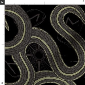 Gothic Snake Fabric - Snakes and Runes by Samposnick - Whimsigoth ...