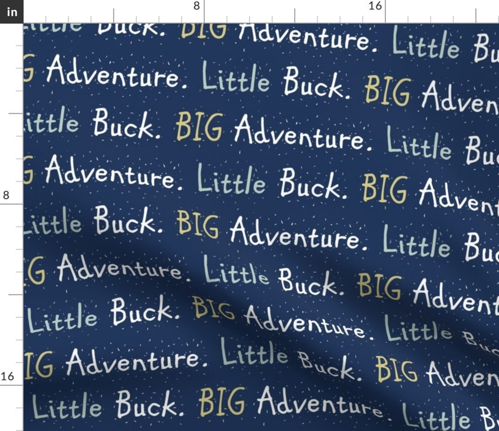 Buck Fabric Little Buck Big Adventure Deep Blue Midnight by | Etsy