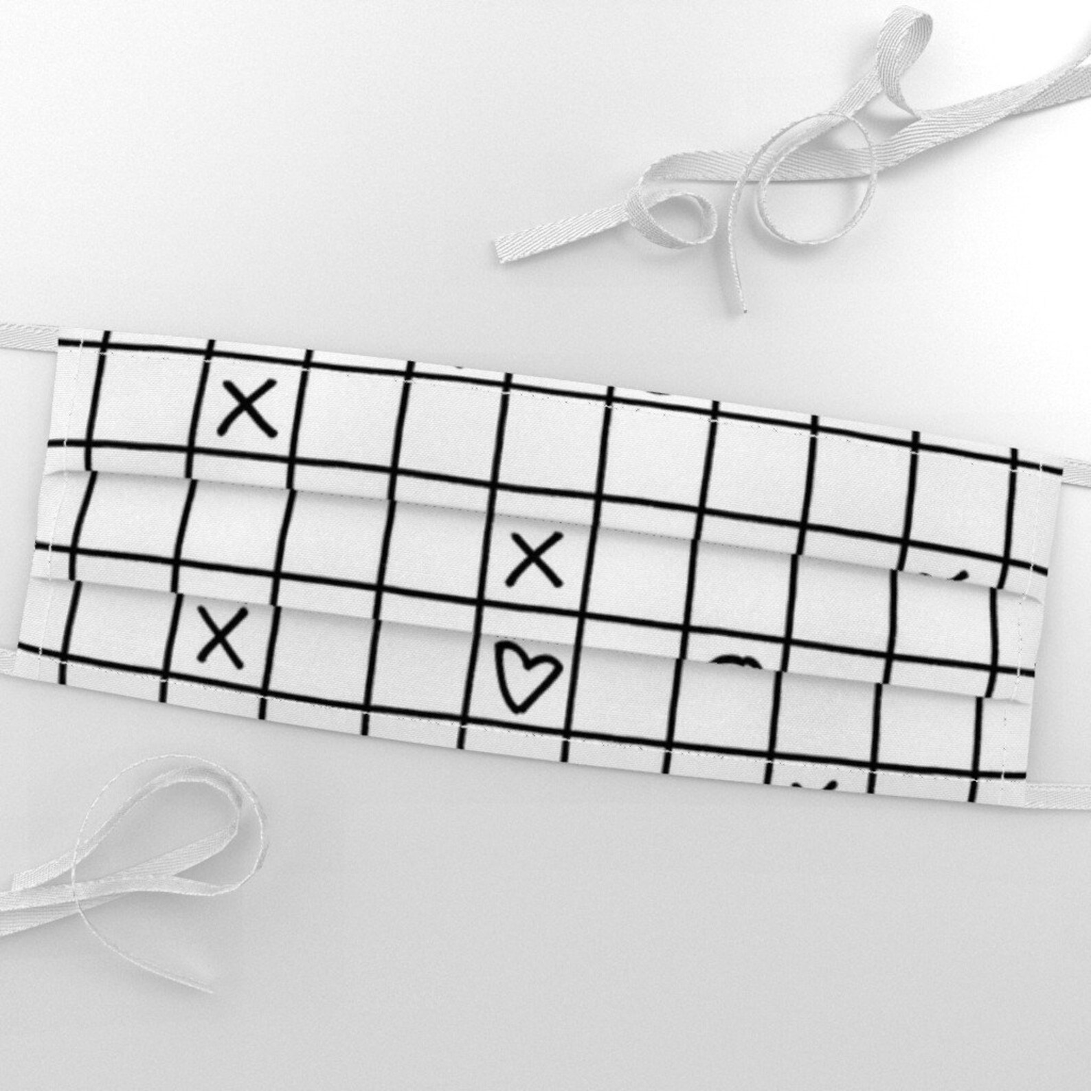 Tic-tac-toe Fabric Xoxo Checkered Grid by Primuspattern | Etsy