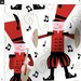Red and White Marching Band Fabric Marching Band by Zapi Musical ...