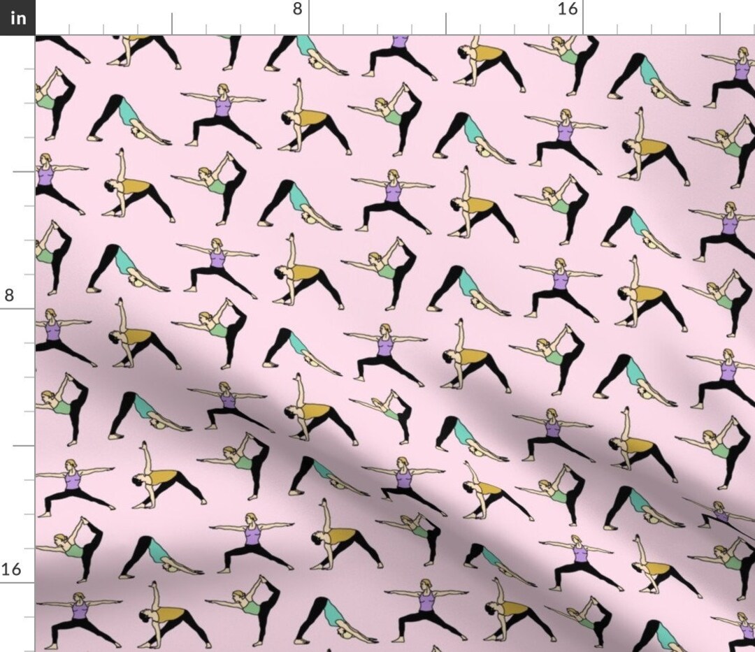 Yoga Fabric Yoga Girls by Thinlinetextiles Yoga Stretch - Etsy