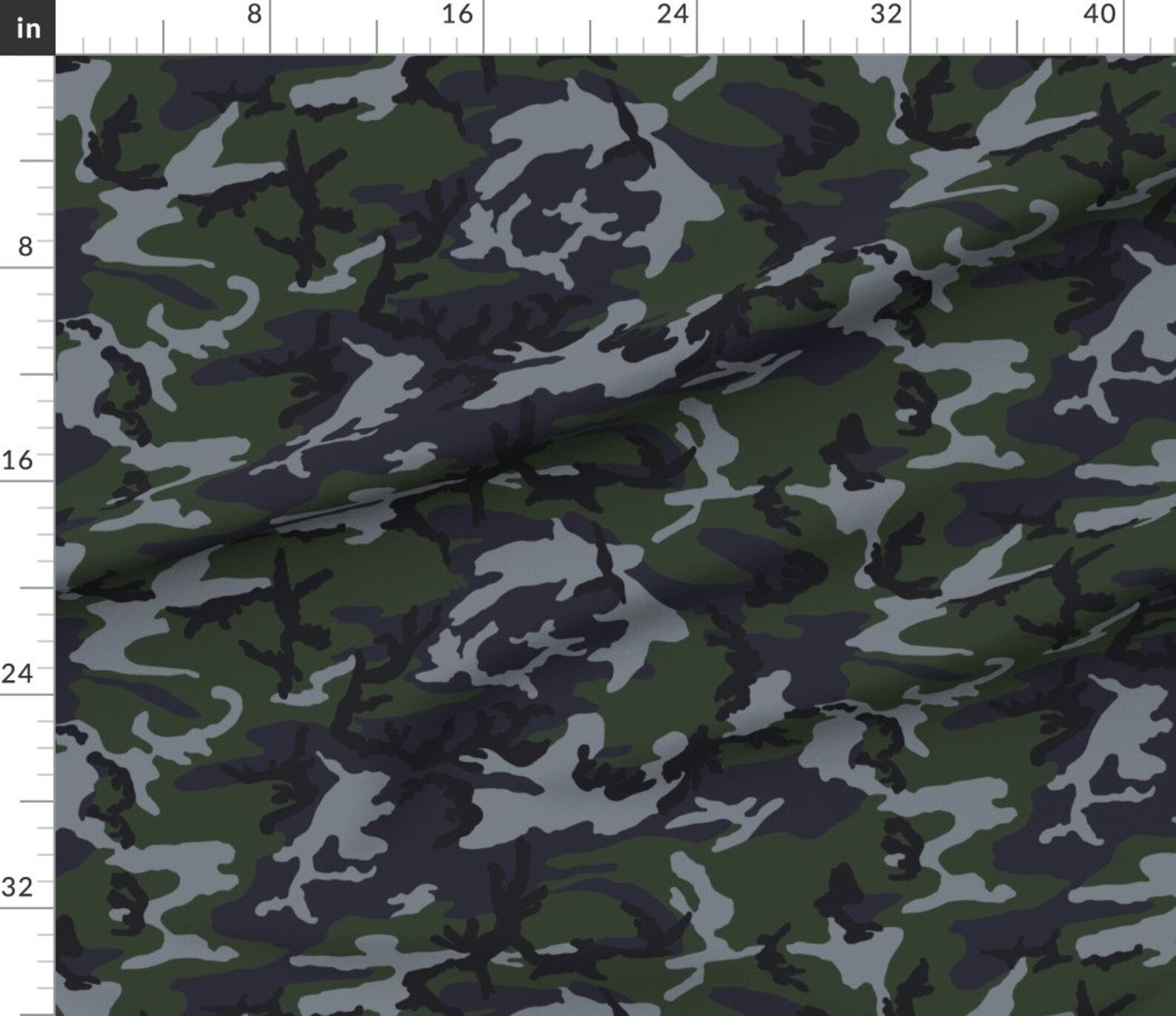 Woodland Fabric Woodland Night Stalker Camo Camouflage - Etsy