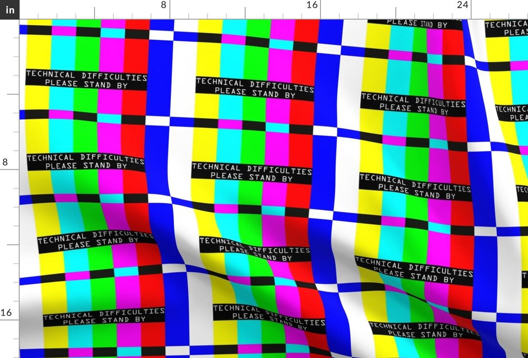 Tv Test Fabric - Television Test Bars Broadcasting Video Signal Rainbow ...