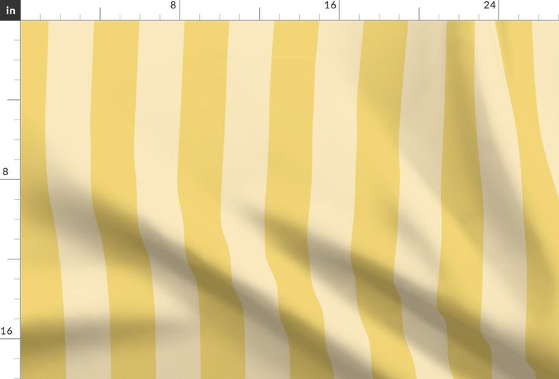 Yellow Stripes Upholstery Fabric- Banana and Butter Yellow by ...