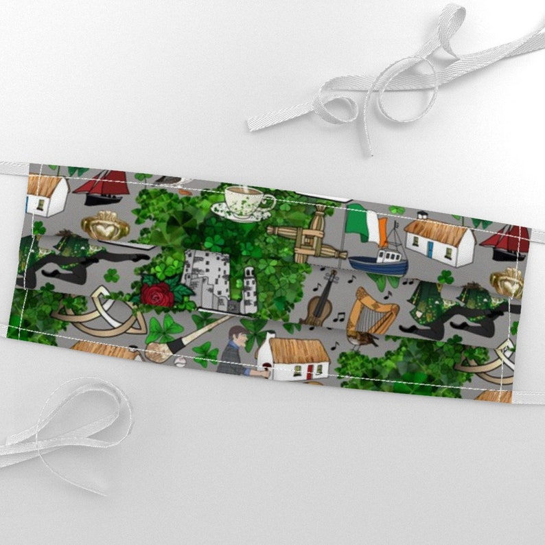 Ireland Fabric Ireland by Irishvikingdesigns Dublin Galway | Etsy