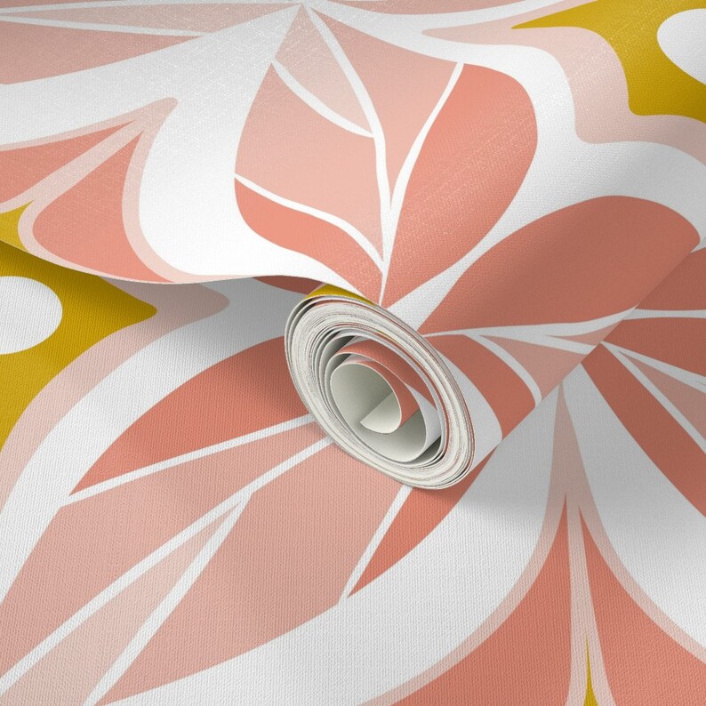 Geometric Wallpaper Optic Mid Century Geometric Blush Pink - Etsy