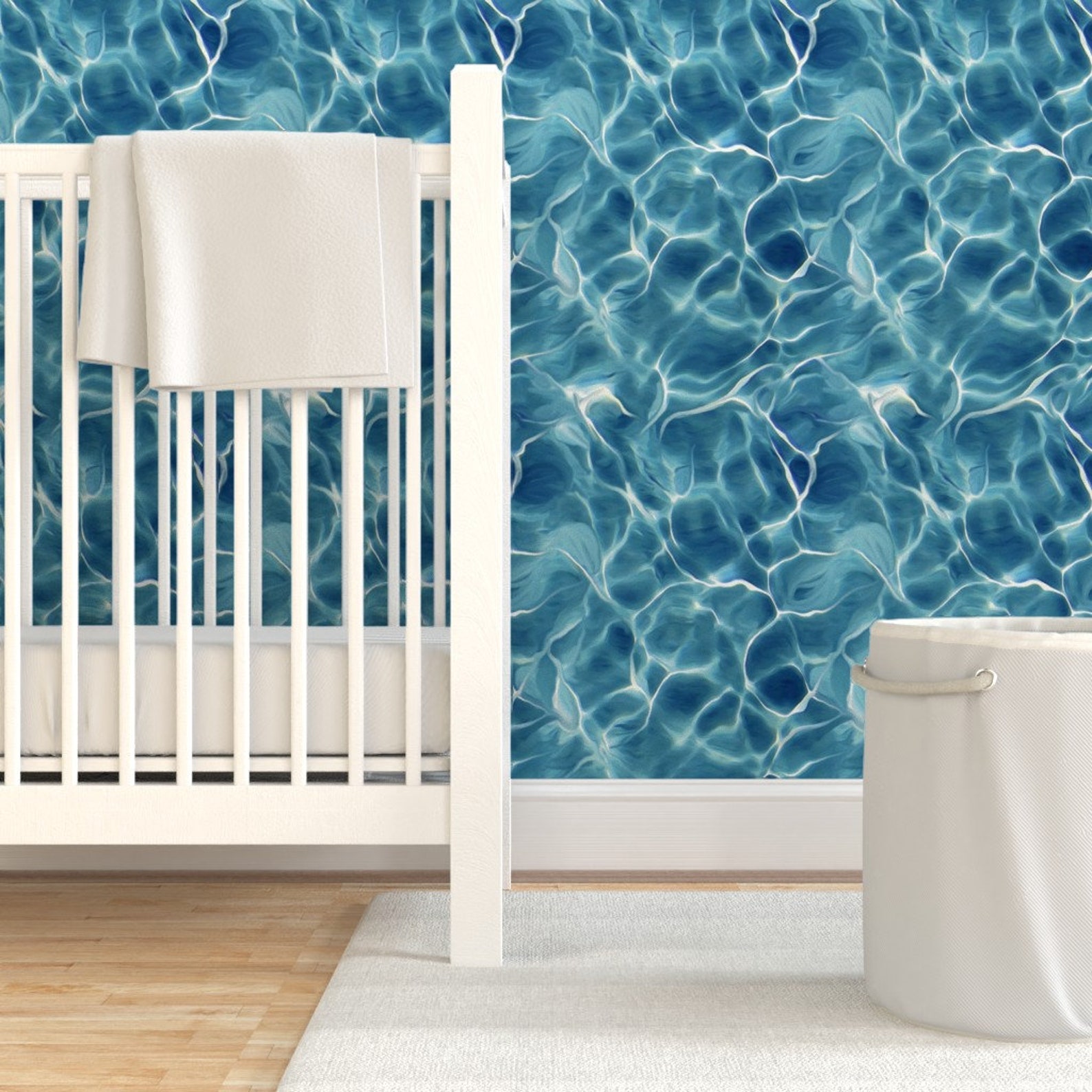 Pool Wallpaper Light Blue Ocean by Lauriekentdesigns Water - Etsy
