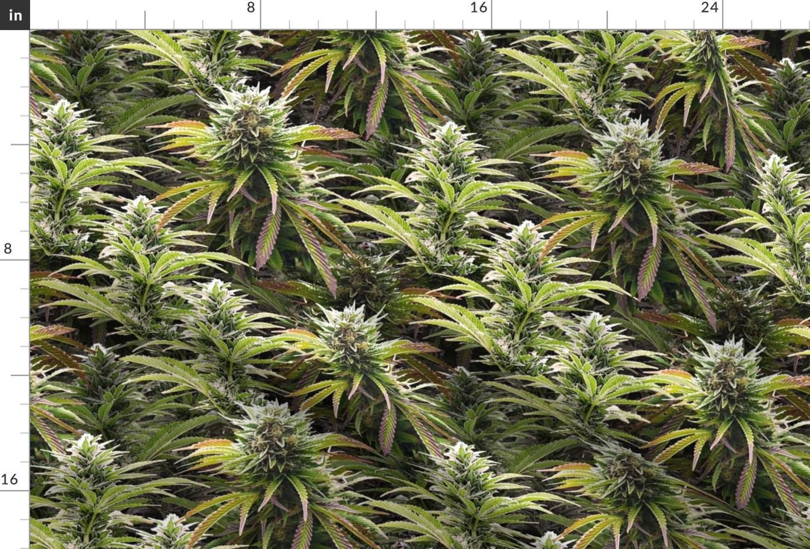 Green Marijuana Fabric - Big Beautiful Buds by Camomoto - Green ...