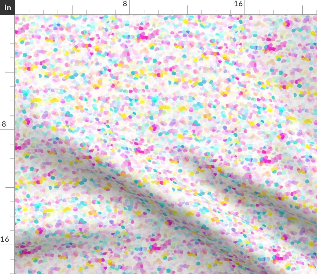 Layers of Confettis Fabric Bright Translucent Confetti Sideways by ...