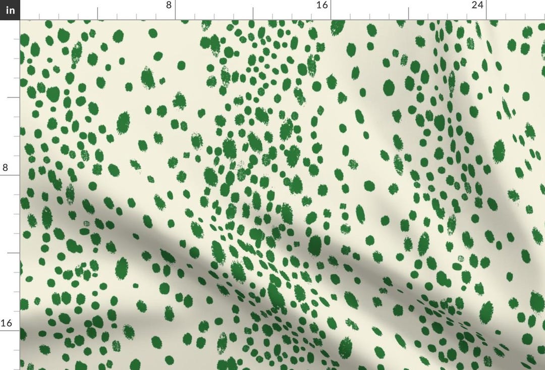 Green Dot Fabric Dots in Emerald by Domesticate Shagreen Animal Print ...