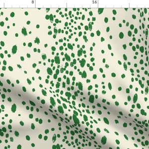 Green Dot Fabric Dots in Emerald by Domesticate Shagreen Animal Print ...