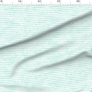 Watercolor Aqua Stripe Fabric Watercolor Stripe Light Aqua by ...