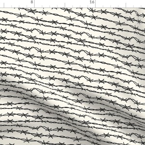 Western Fabric - Barbed Wire by Eclectic_house - Barb Wire Barbed ...