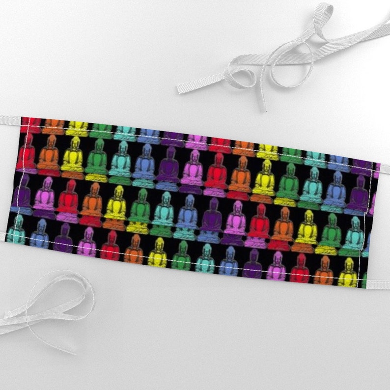 Buddha Fabric Rainbow Buddhas by Leahvanlutz Buddha | Etsy