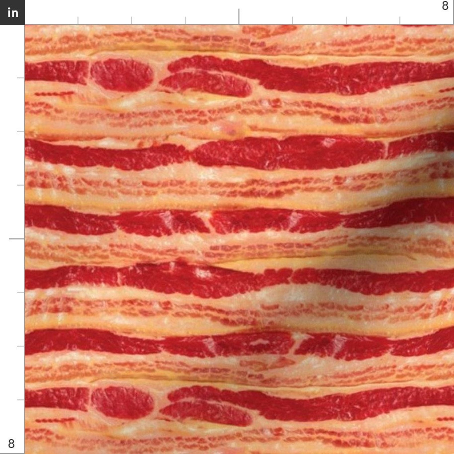 Bacon Fabric Horizontal Bacon Slabs By Xoxotique Kitsch | Etsy