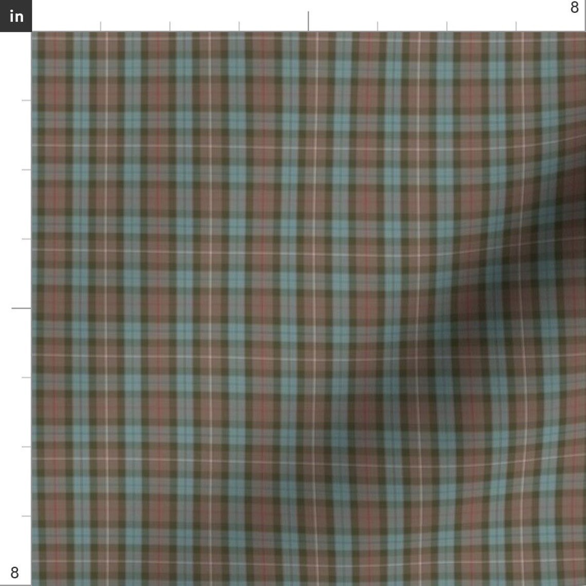 Muted Blue and Red Plaid Fabric 1/4 Scale Fraser Hunting - Etsy