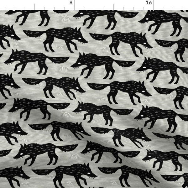 Wolf Cotton Fabric - Etsy