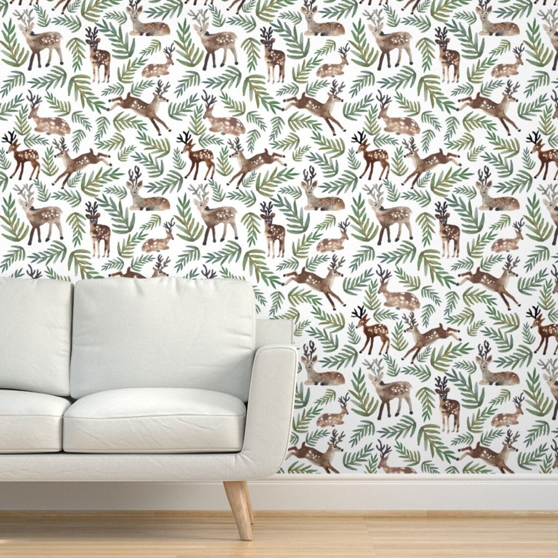 Deer Wallpaper Loved Dearly Large By Shelbyallison Deer | Etsy