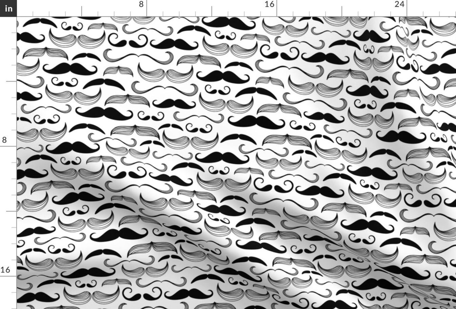 Variety of Moustaches Fabric - Mustache by Forthelove - Tash Men Waxy ...