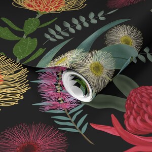Botanical Wallpaper Botanical Australia Large by - Etsy