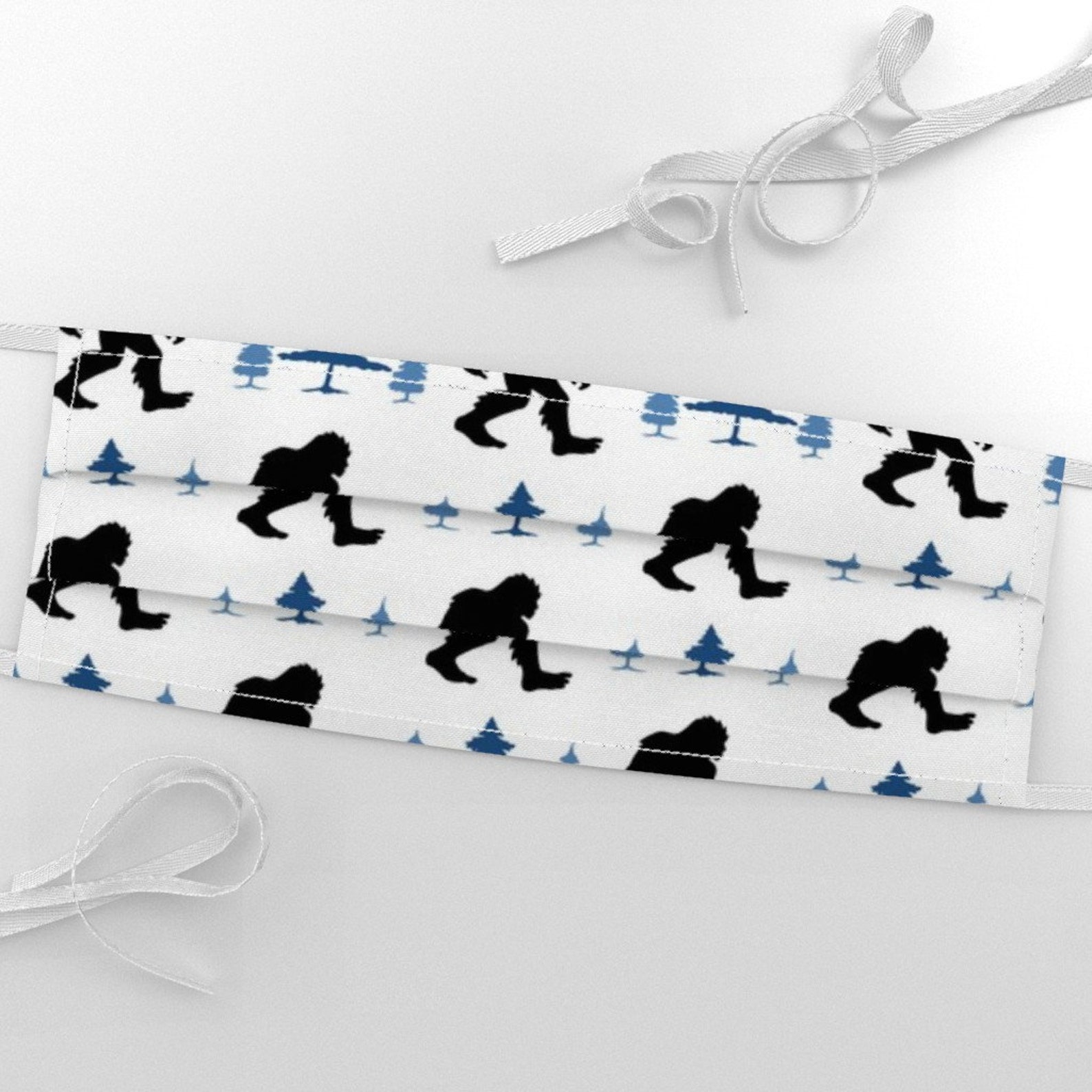 Bigfoot Fabric Sasquatch Blue Trees By Mariafaithgarcia - Etsy España