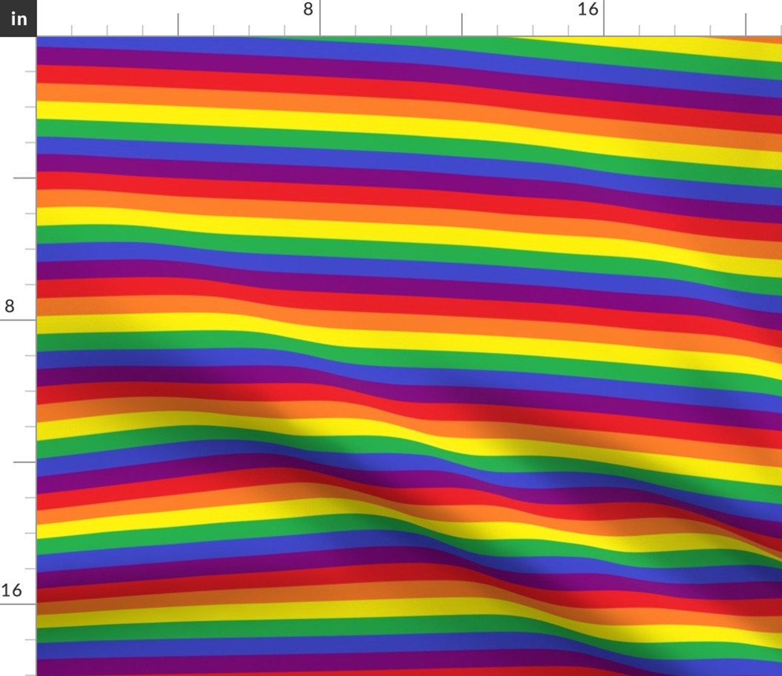 Rainbow Pride Striped Fabric Rainbow Pride Stripes by | Etsy