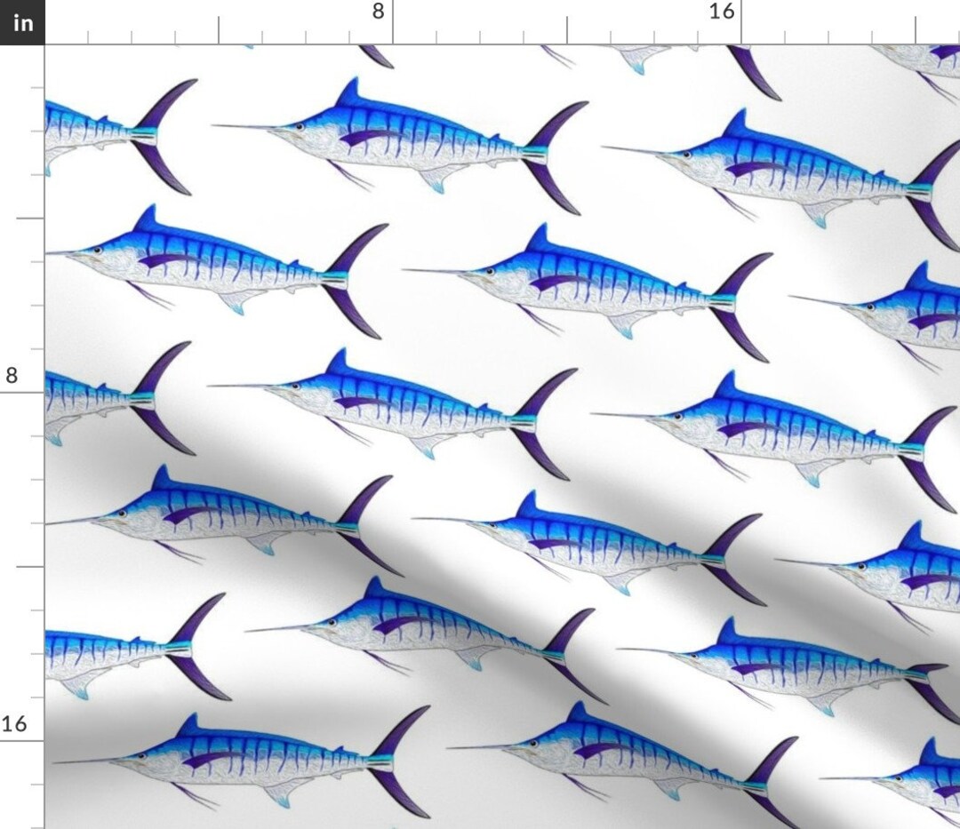 Sport Fishing Fabric Blue Marlin by Combatfish Saltwater Marlin ...