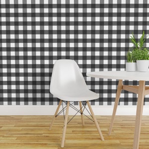 Buffalo Plaid Wallpaper Black 1.5 Buffalo Plaid by - Etsy