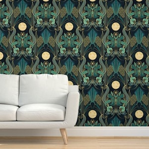 Dramatic Art Deco Peel-and-stick Wallpaper Sampler - Bold 1920s Luxe ...